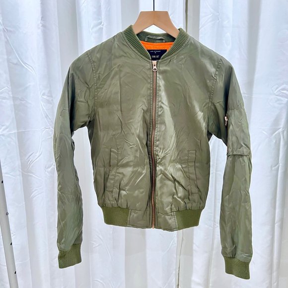 iris | Jackets & Coats | Iris Los Angeles Olive Green Polyester Bomber ...
